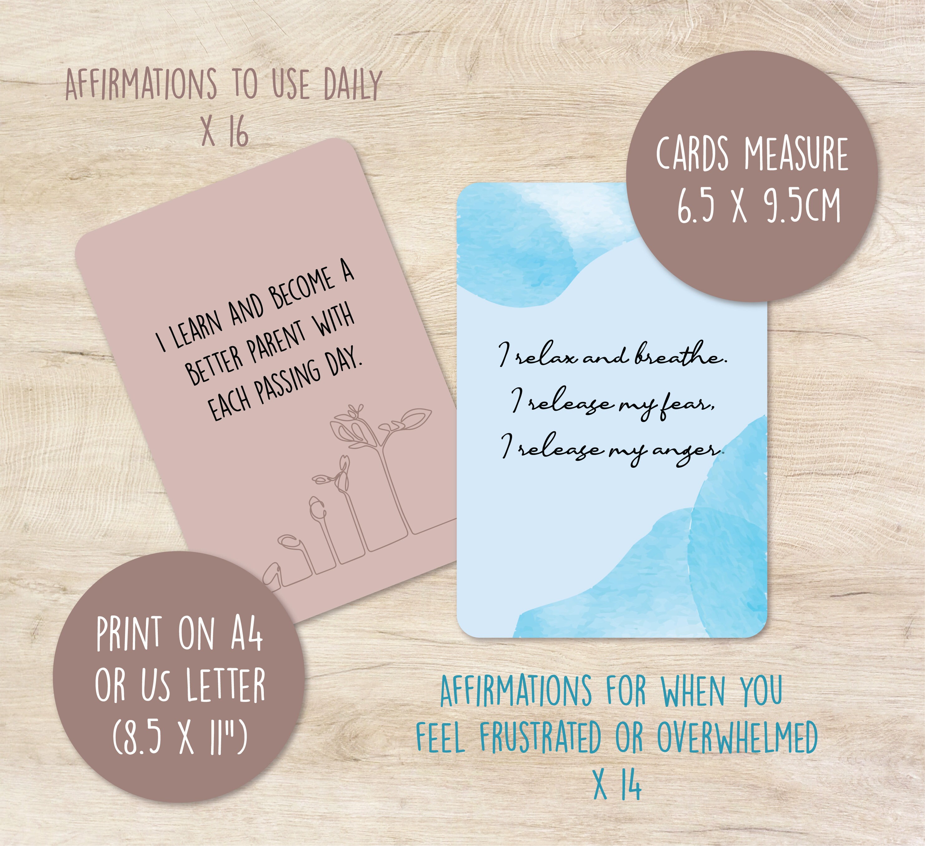 Parenting Positive Affirmation Cards, Motherhood Motivational Cards ...