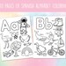 SPANISH Printable Alphabet Coloring Pages Worksheets, ABC Colouring ...