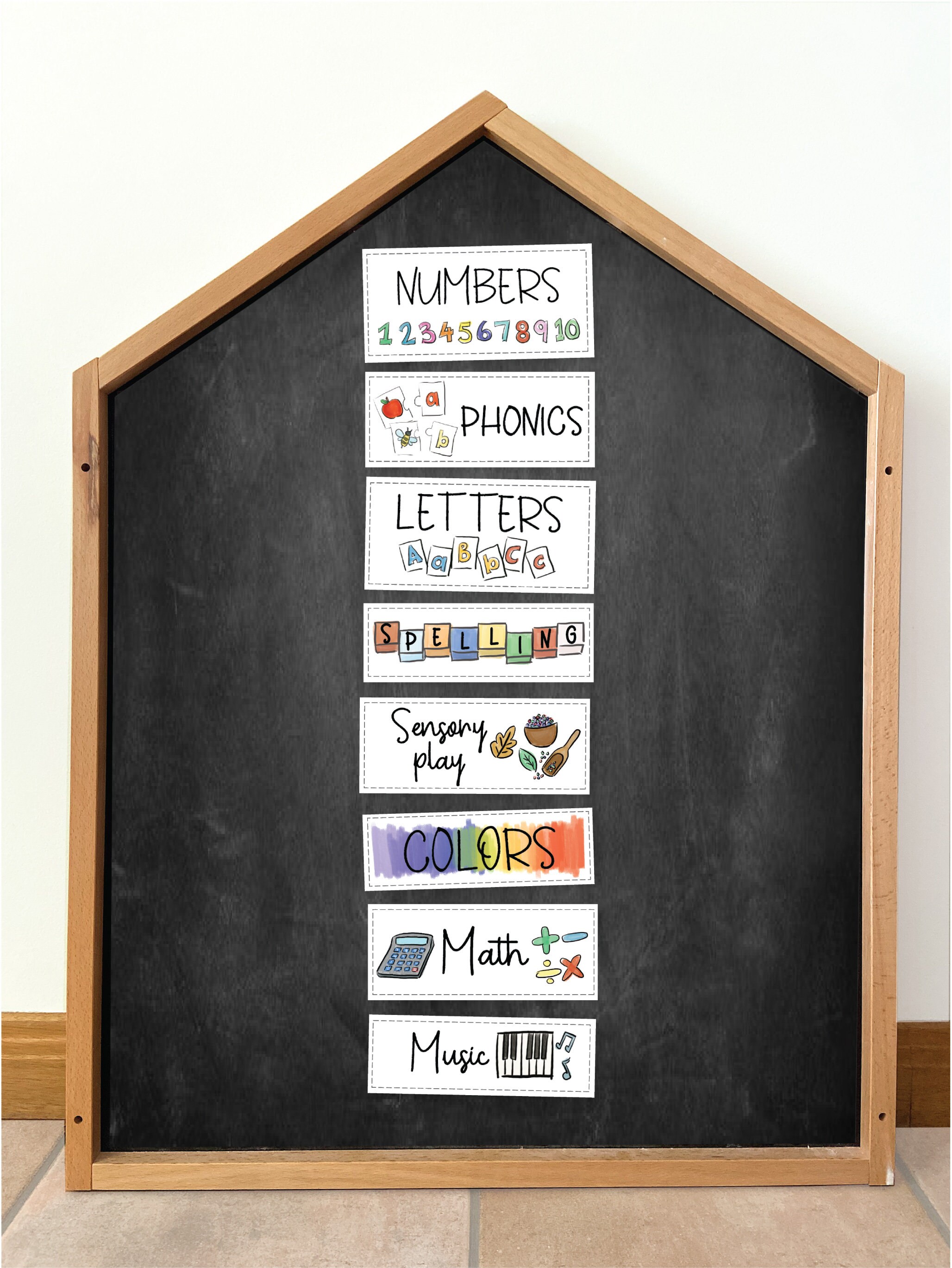 Visual School Schedule Toddler Kids, Homeschool School Subjects ...