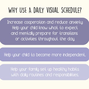 Visual Schedule Toddler Kids Daily Routine Chart, Daily Rhythm, Chore ...