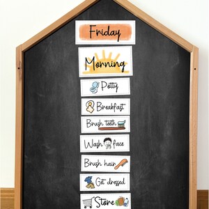 Visual Schedule Toddler Kids Daily Routine Chart, Daily Rhythm, Chore ...