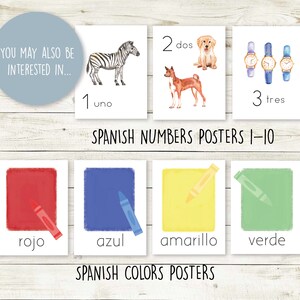 SPANISH Alphabet Individual Downloadable Posters, for Classroom Use - Etsy