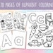 SPANISH Printable Alphabet Coloring Pages Worksheets, ABC Colouring ...