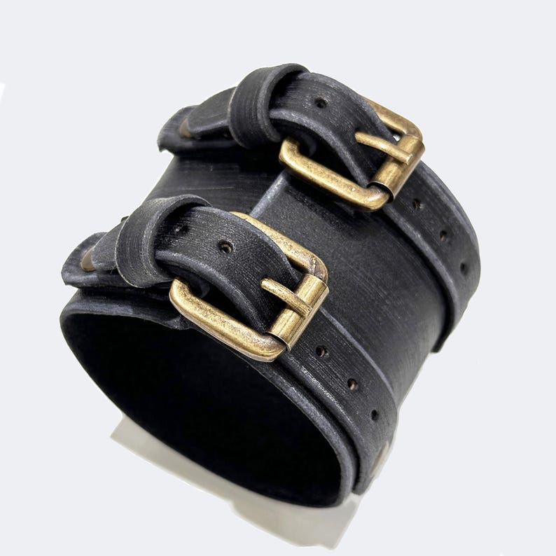 Johnny Depp Style Black Leather Bracelet , Vintage Men’s Wristband ...