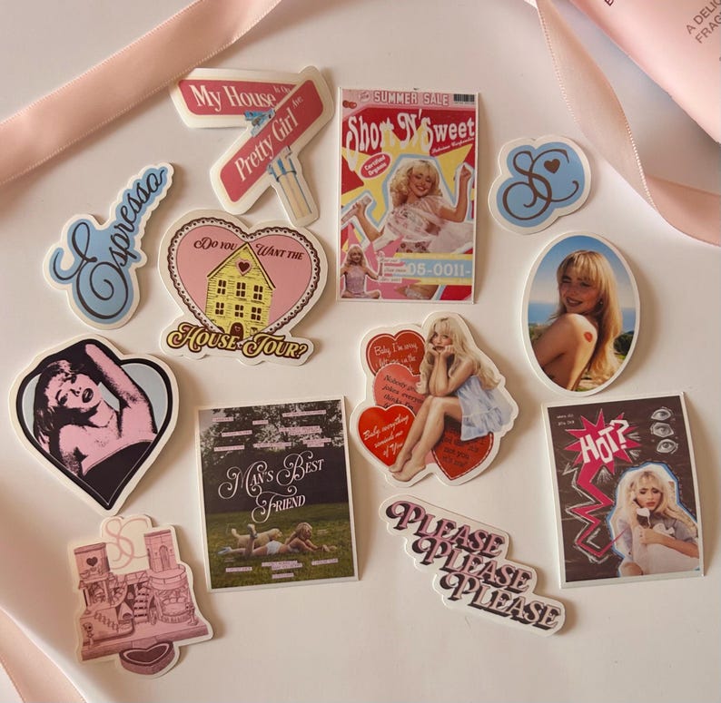 Set de pegatinas Sabrina Carpenter Short n’ Sweet, El mejor amigo del ...