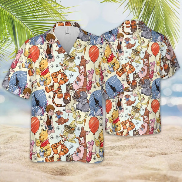 Winnie the Pooh Hawaiian Shirt - Etsy