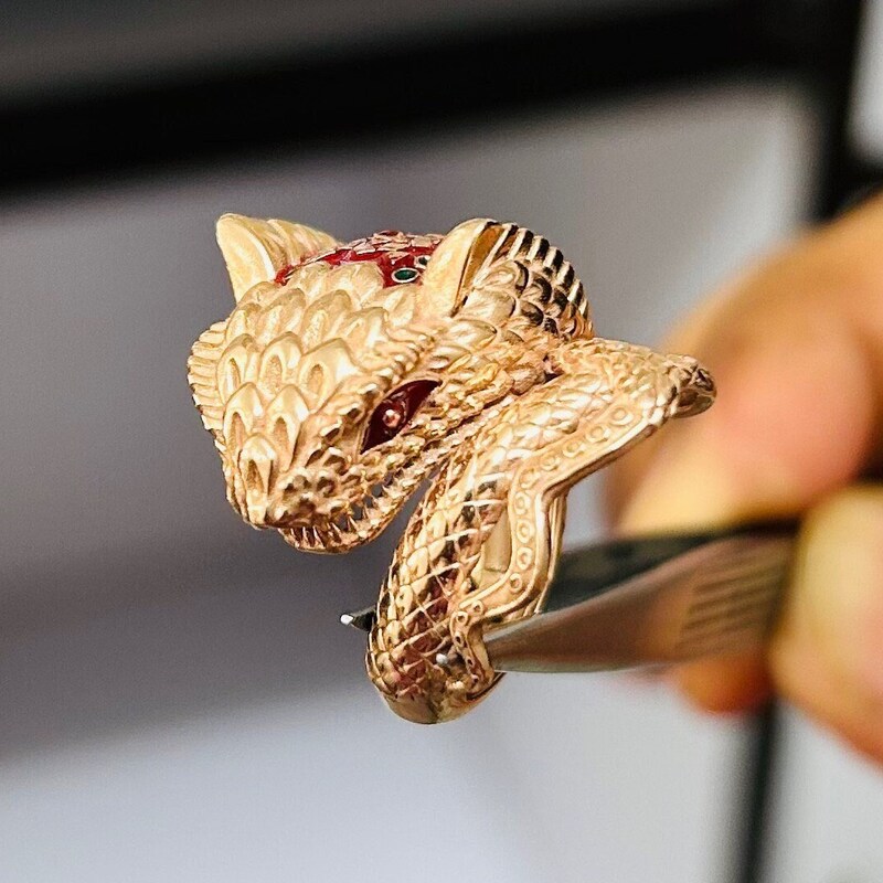 Enamel Snake Ring - Etsy