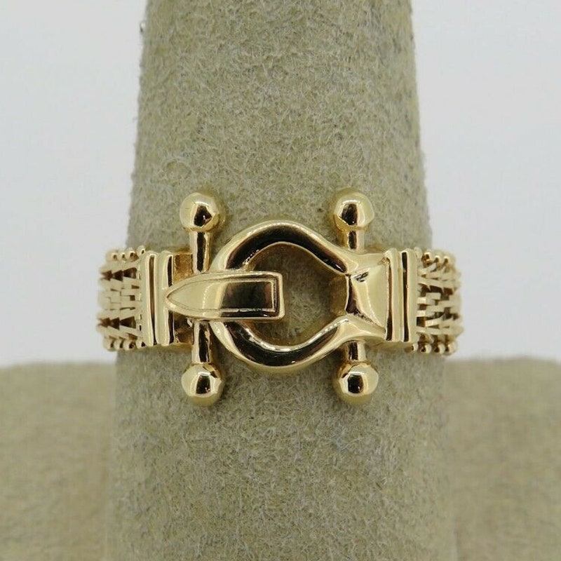 Gold Buckle Ring - Etsy