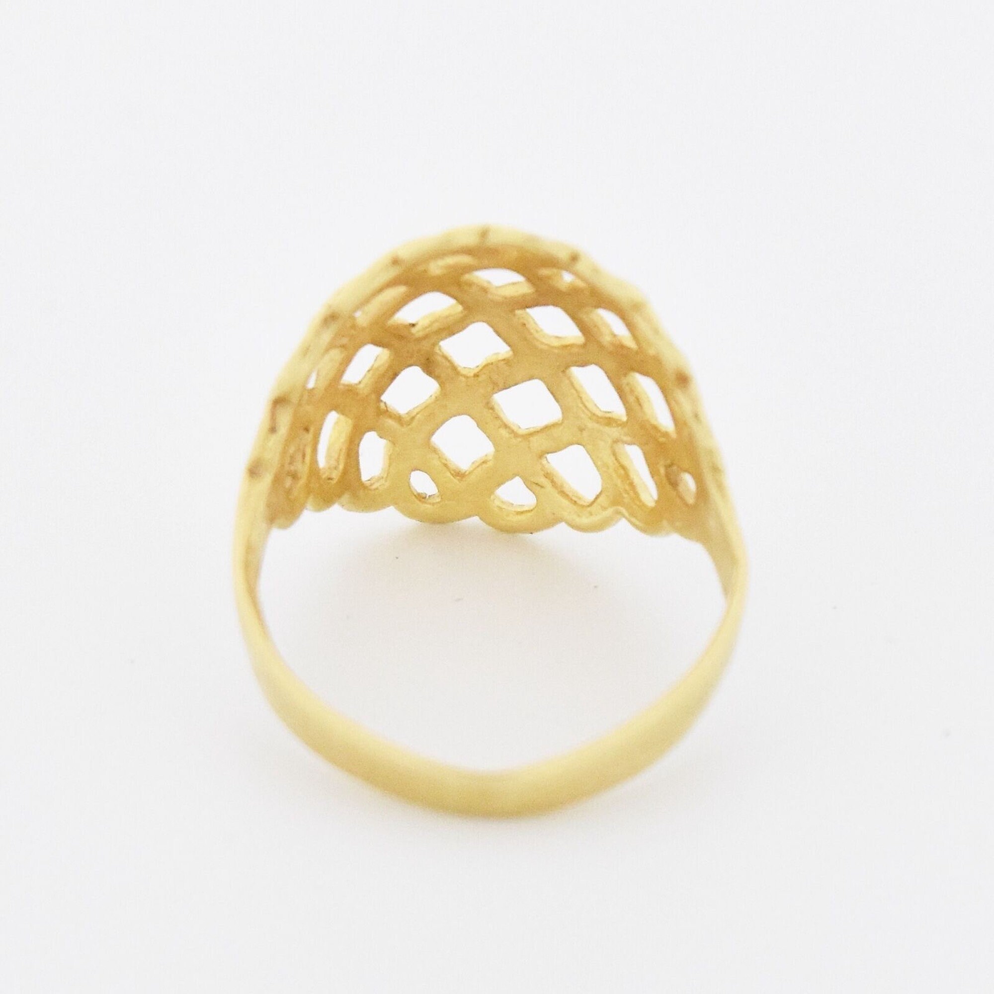 Solid Gold Basket Weave Ring, Personalized Interwoven Ring, Woven ...