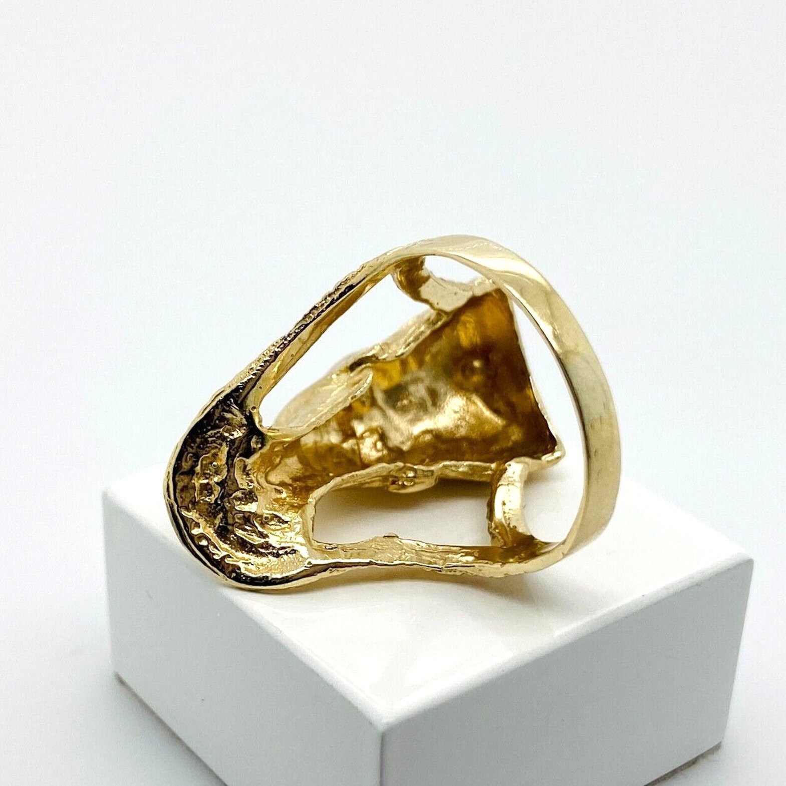 Solid Gold Egyptian Pharaoh Ring, Personalizable Royal Pharaoh Ring ...