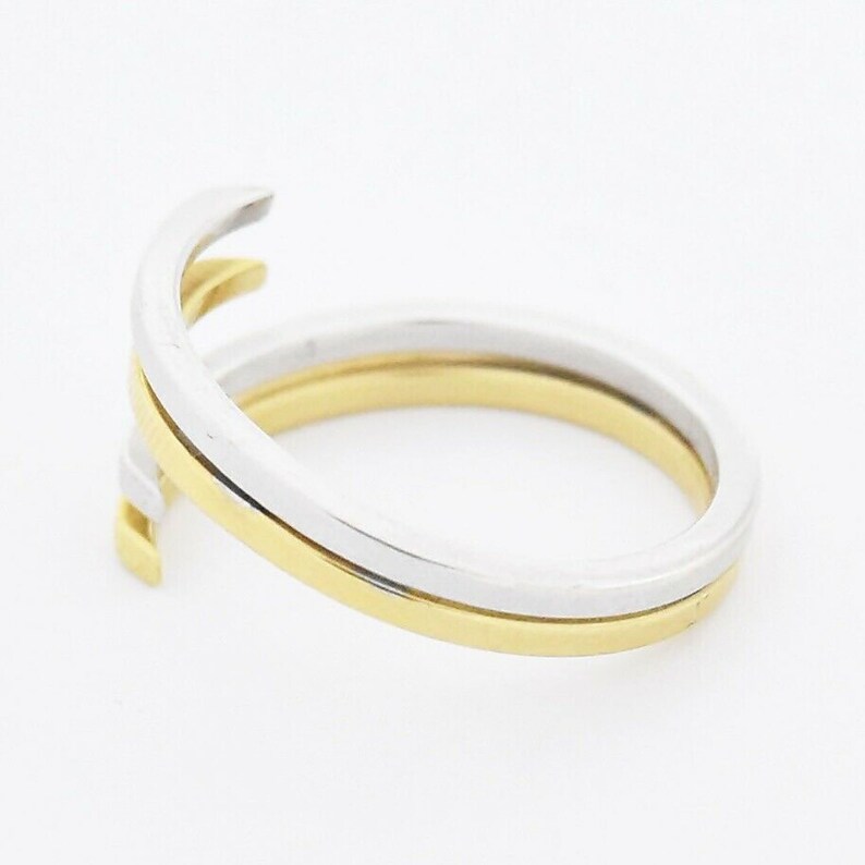 Solid Gold 2 Layer Wrap Ring Personalized Dainty Ring - Etsy