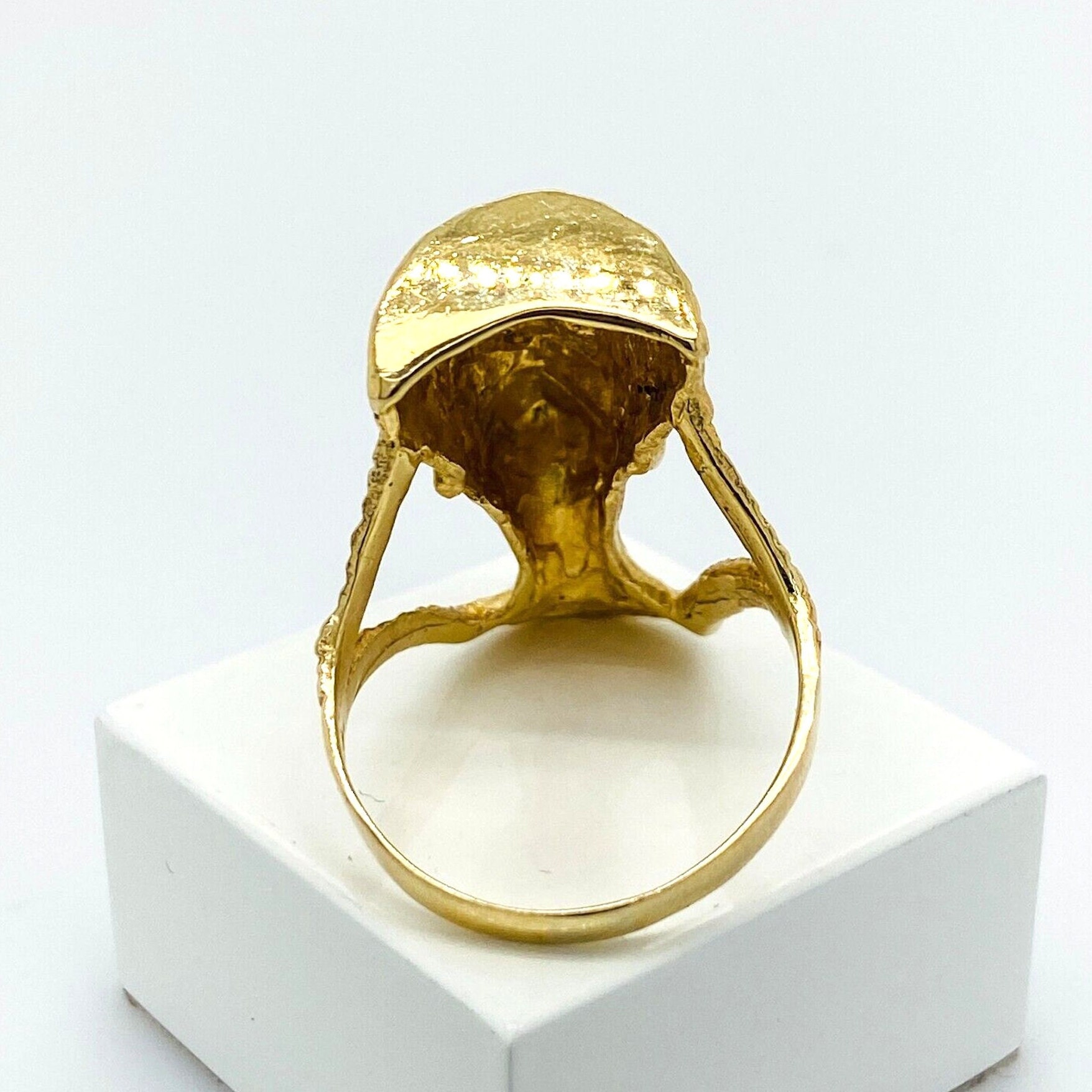 Solid Gold Egyptian Pharaoh Ring, Personalizable Royal Pharaoh Ring ...