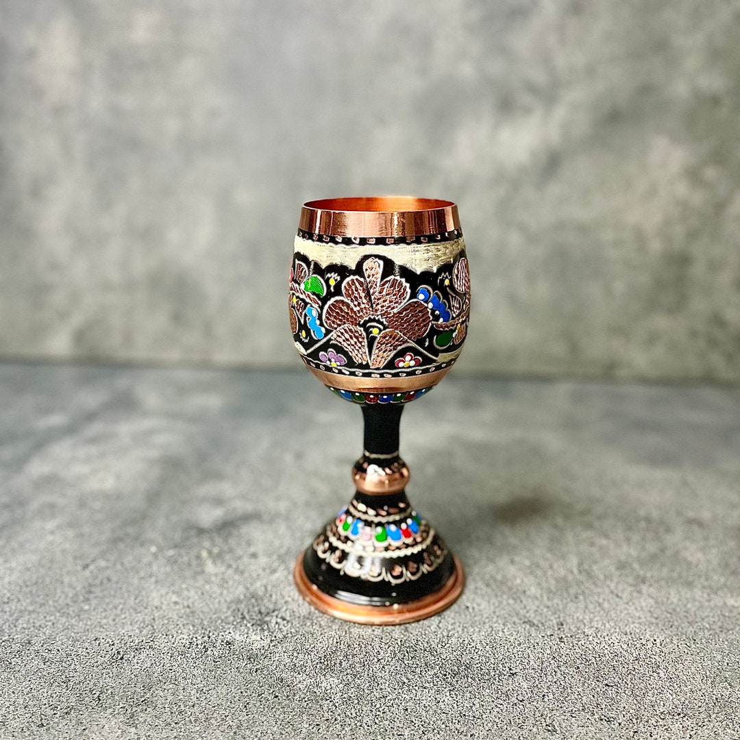 Handmade Engraved Copper Goblet: Unique Wine Glass - Etsy