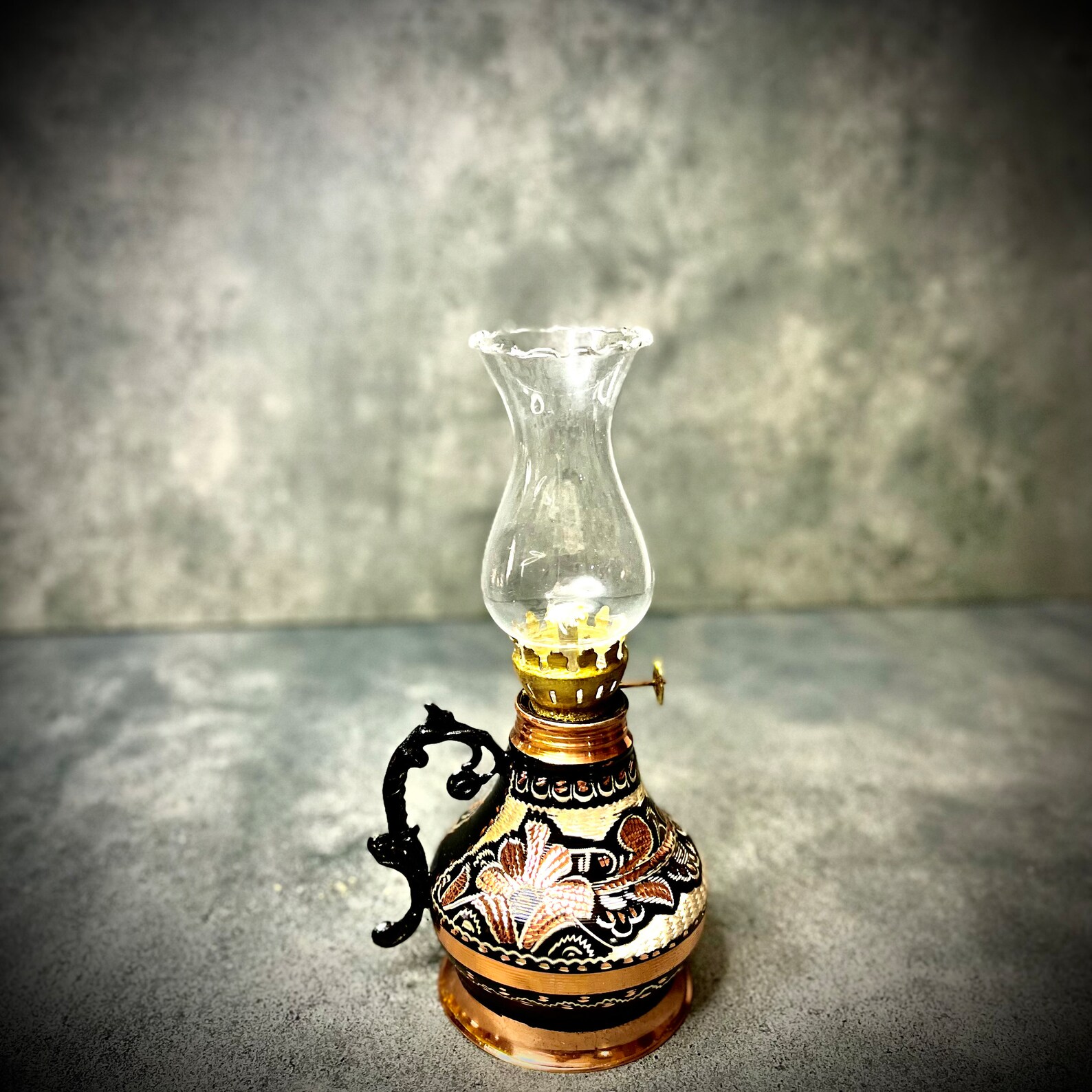 Handmade Turkish Copper Oil Lamp: Vintage Kerosene Lantern Decor - Etsy
