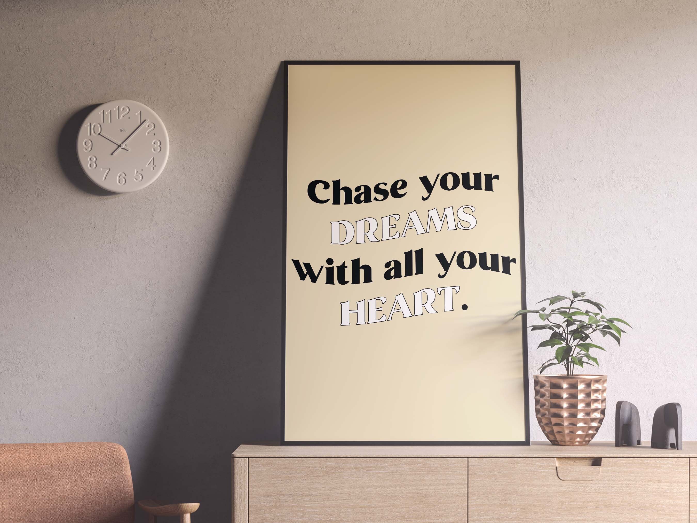 Chase Your Dreams Inspirational Quote Printable, Positive Quotes ...