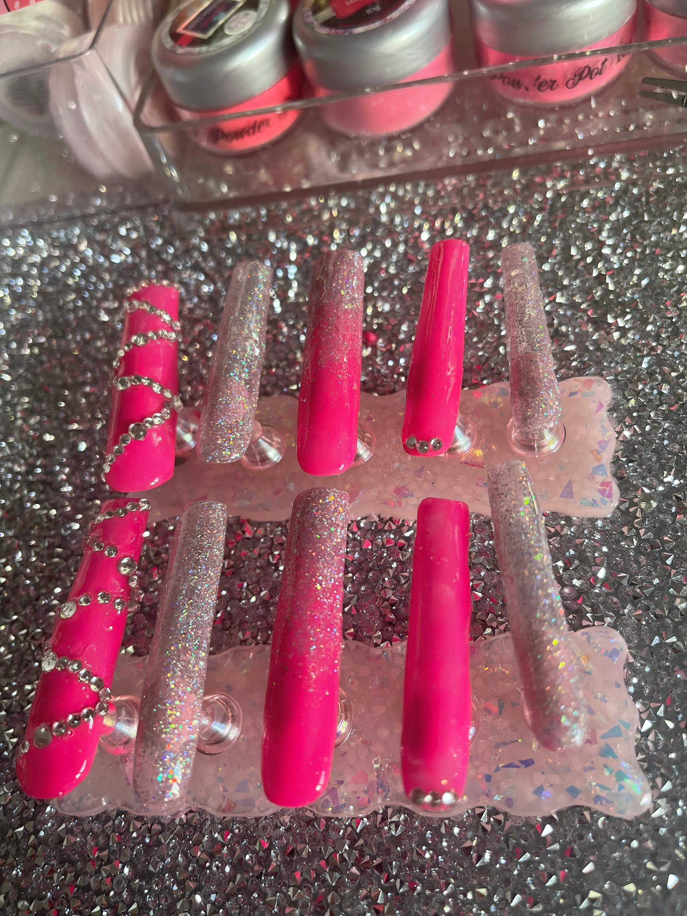 Custom Made Acrylic Press on Nails - Etsy