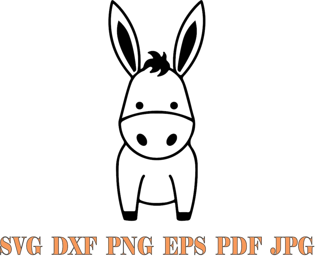 Cute Donkey Svg Animal Svg Donkey Eyes Svg Farm Animal Svg - Etsy