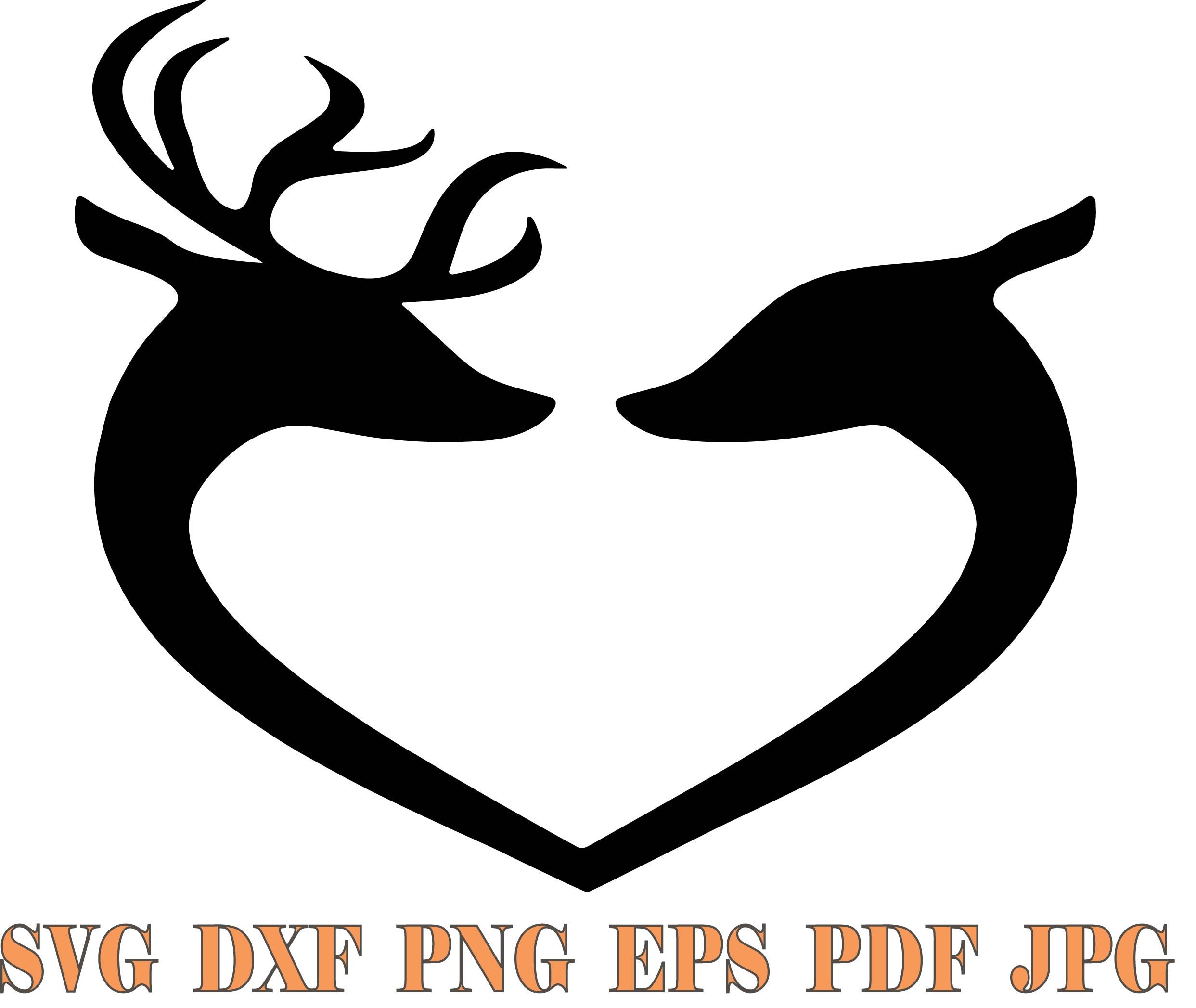 Deer Heart Svg, Animal in Love Svg, Hind, Hart, Buck, Antelope Svg ...
