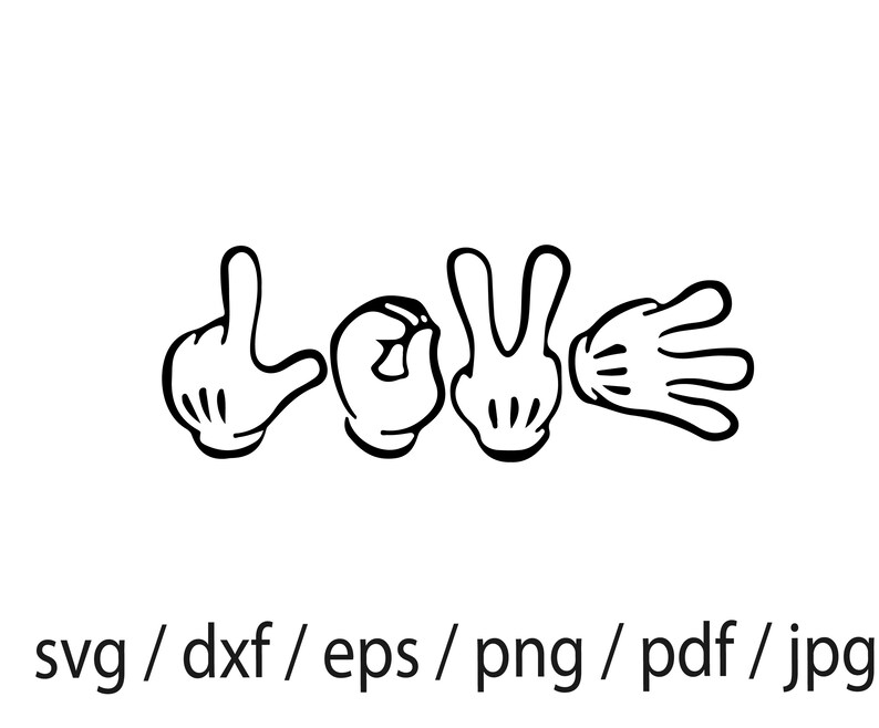 Cartoon Hand Signs Svg Hand Gestures Svg Gloves Hands Svg - Etsy
