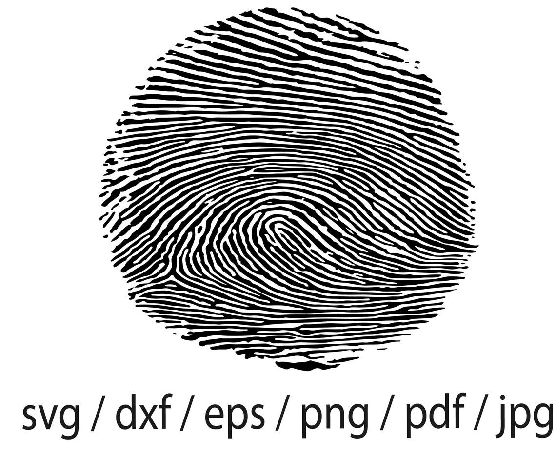 Finger Print Svg Fingerprint Svg Thumbprint Svg Thumb Print - Etsy
