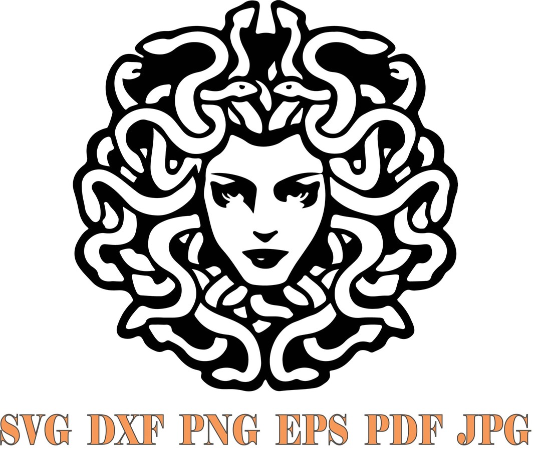 Medusa Svg, Snake Head Woman Svg, Medusa's Head Svg, Sculpture ...
