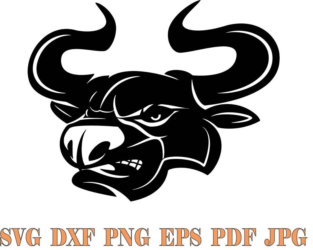Angry Bull Head Svg, Texas Longhorn Head Svg, Bull, Cow, Animal ...