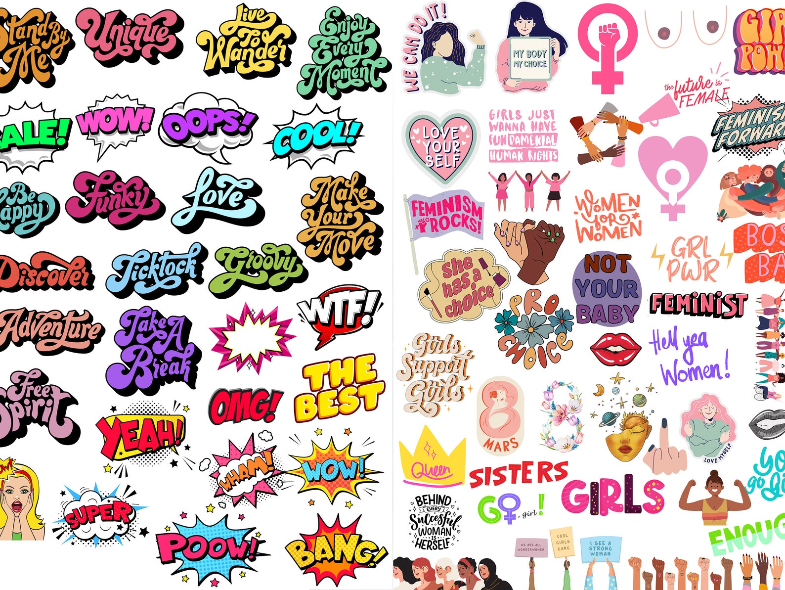 750 Stickers Bundle For Commercial Use Digital Stickers Pack Printable 
