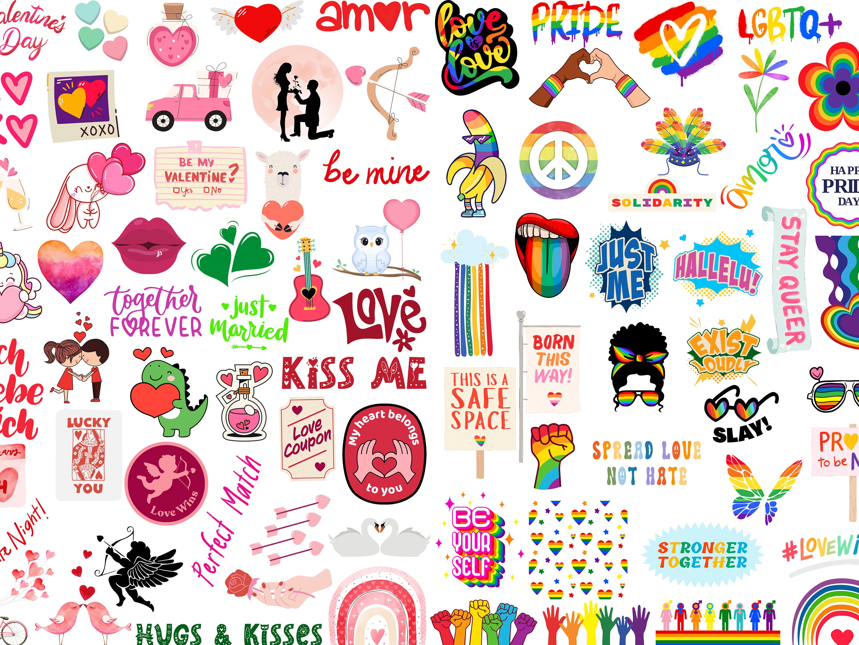 750 Stickers Bundle For Commercial Use Digital Stickers Pack Printable
