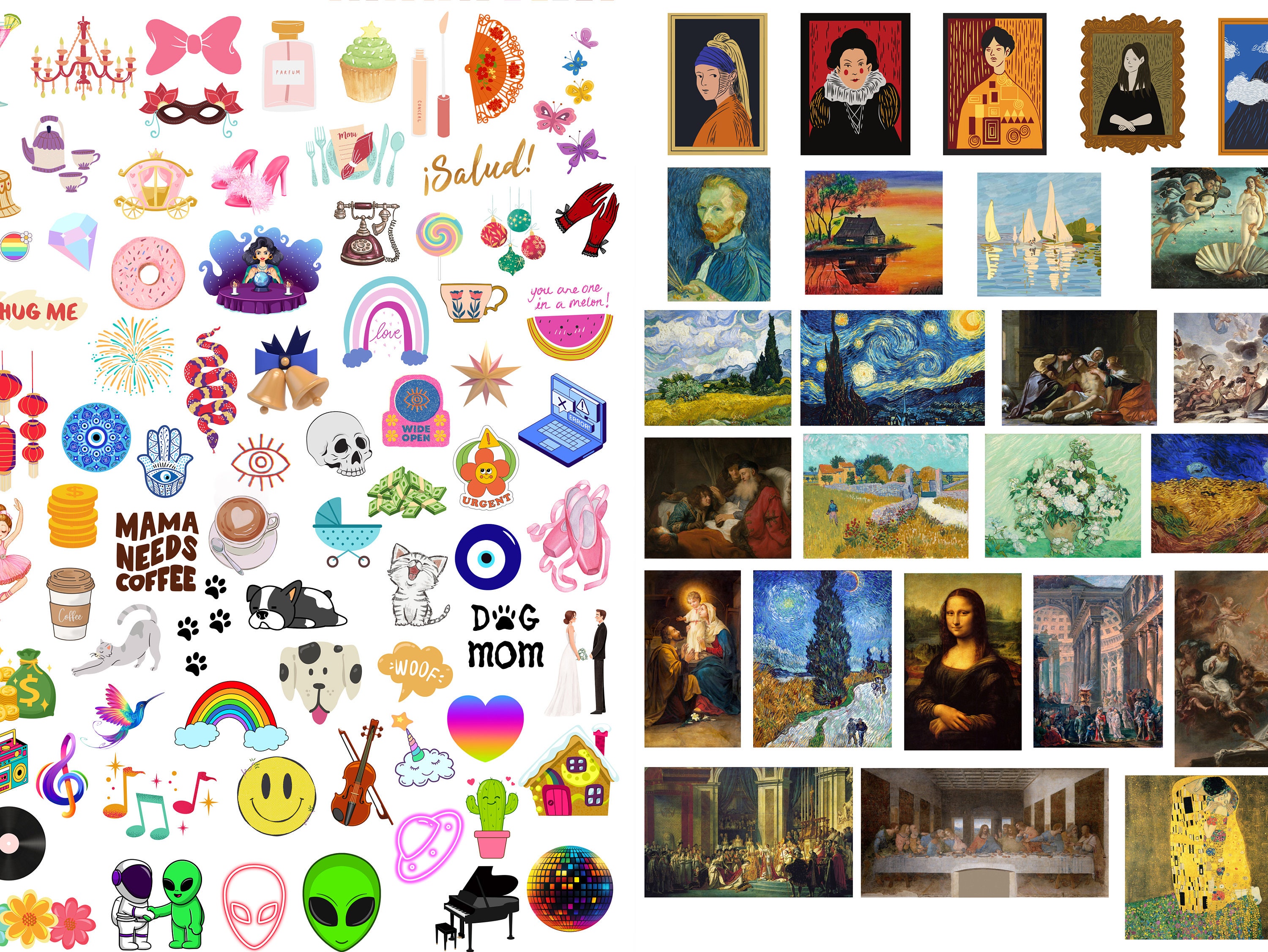 750 Stickers Bundle for Commercial Use Digital Stickers Pack Printable ...