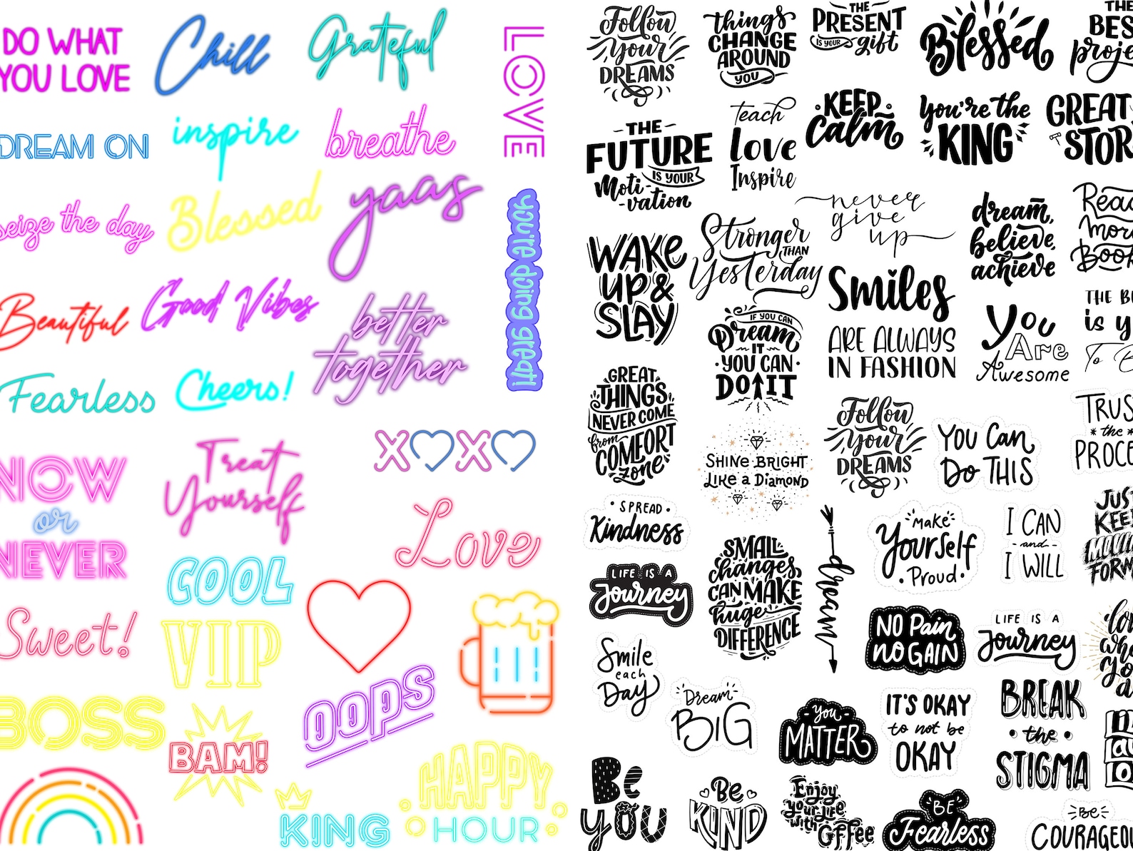 750 Stickers Bundle for Commercial Use Digital Stickers Pack Printable ...