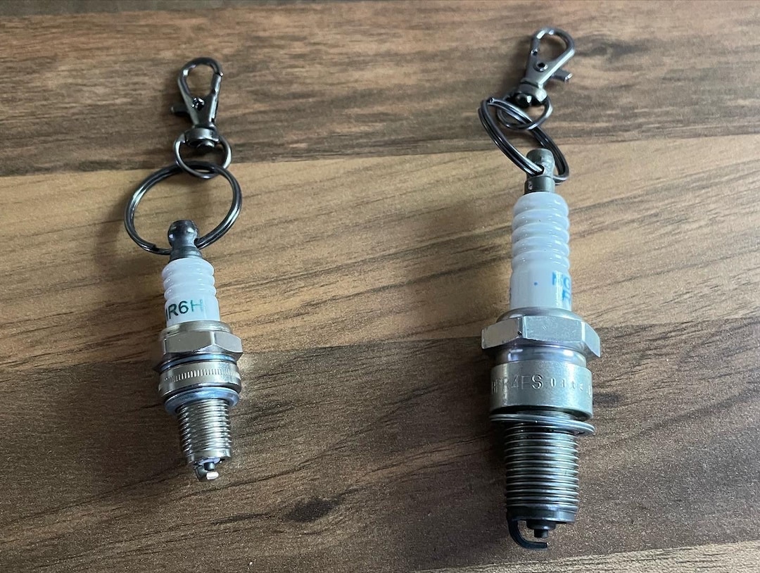Recycled Spark Plug Key Ring - Etsy