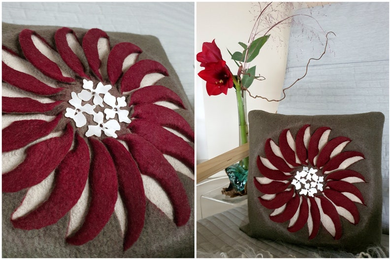 Video Tutorial ENGLISH, Felting, Wet Felted Pillow, Step-by-step Felt ...