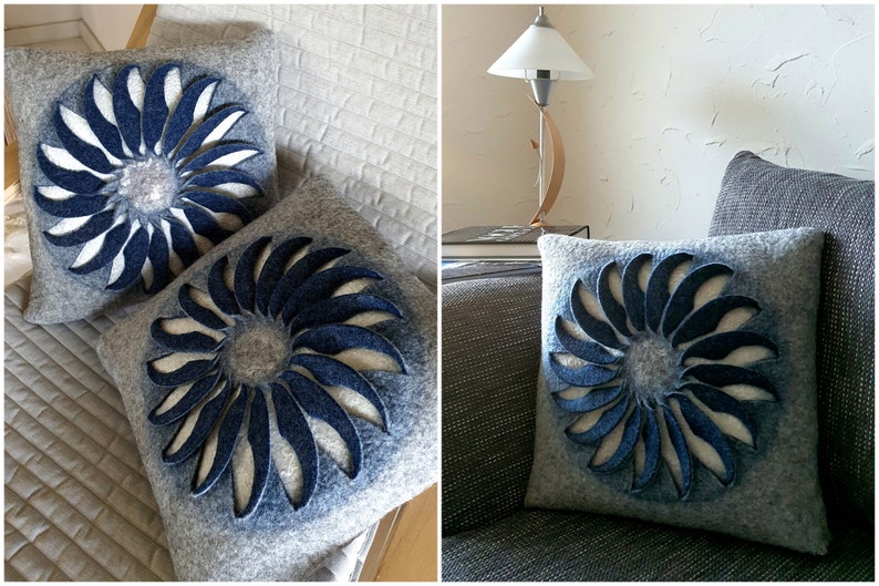 Video Tutorial ENGLISH, Felting, Wet Felted Pillow, Step-by-step Felt ...