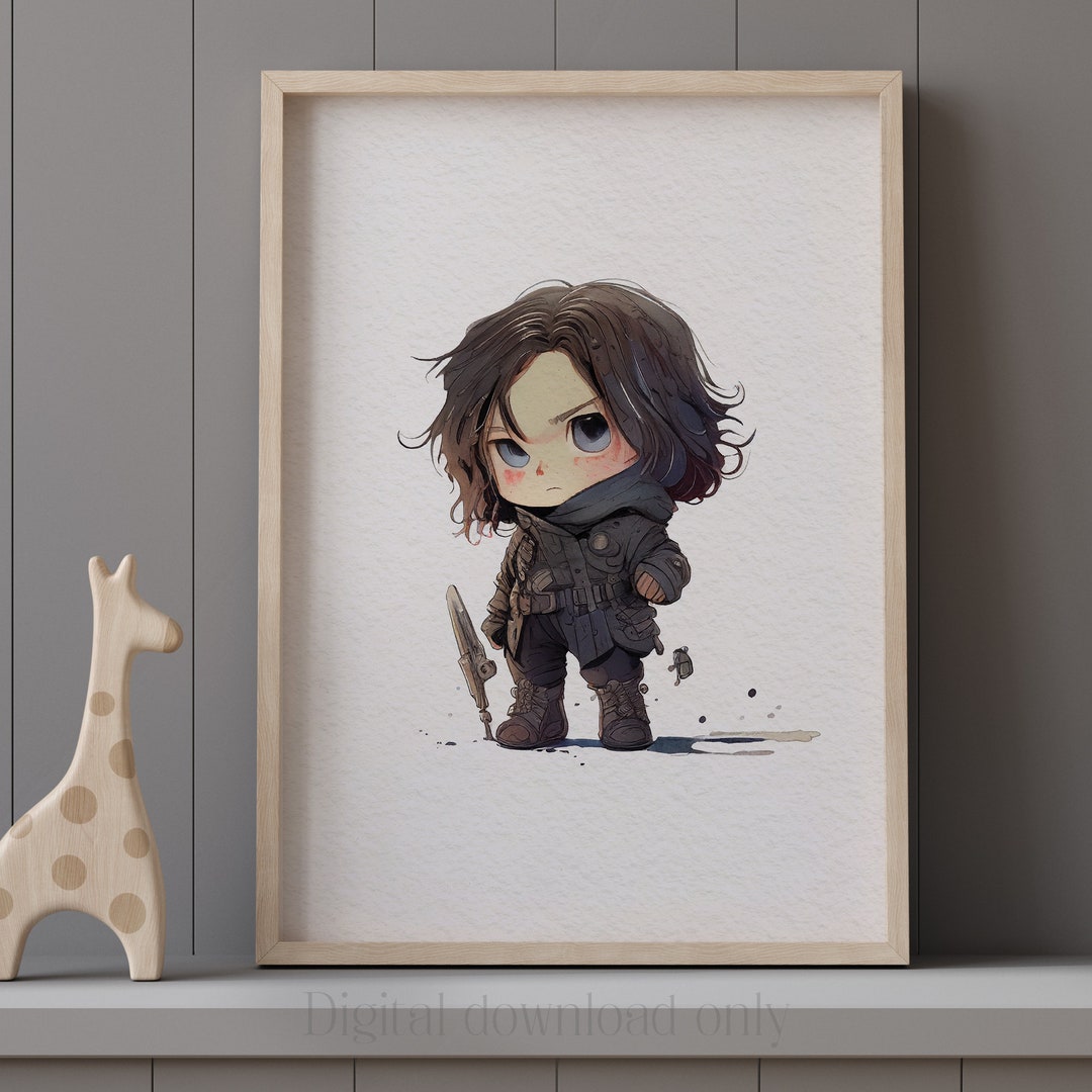 Superhero Baby Boy Solider Watercolor Fine Art Print Perfect for a ...