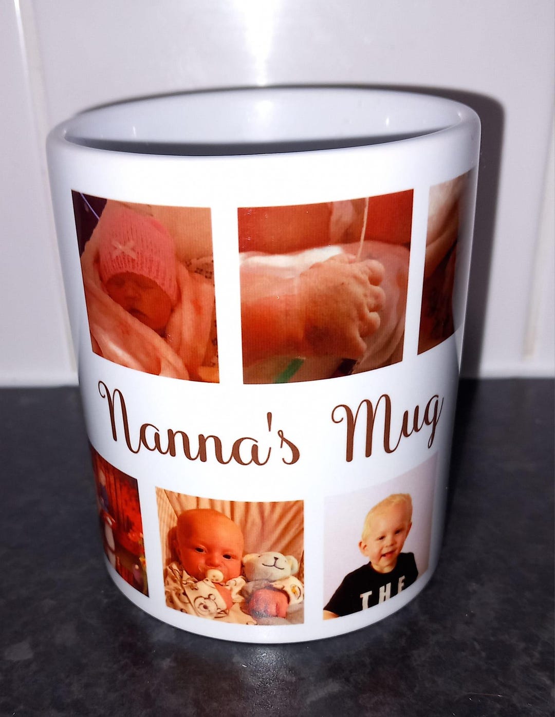 Personalised Photo Mug, 10 Photos, Custom Photo Ceramic Mug , Bespoke ...