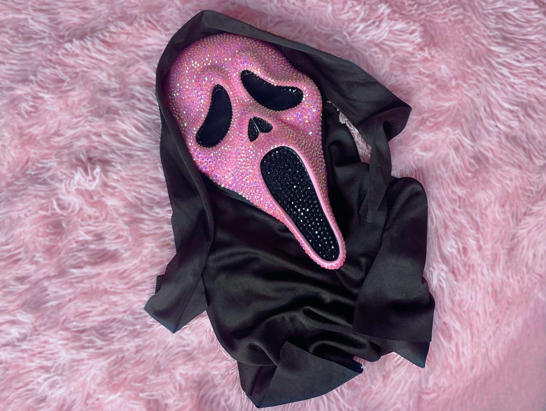 Bling Ghostface Pink Bedazzled Scream Mask - Etsy
