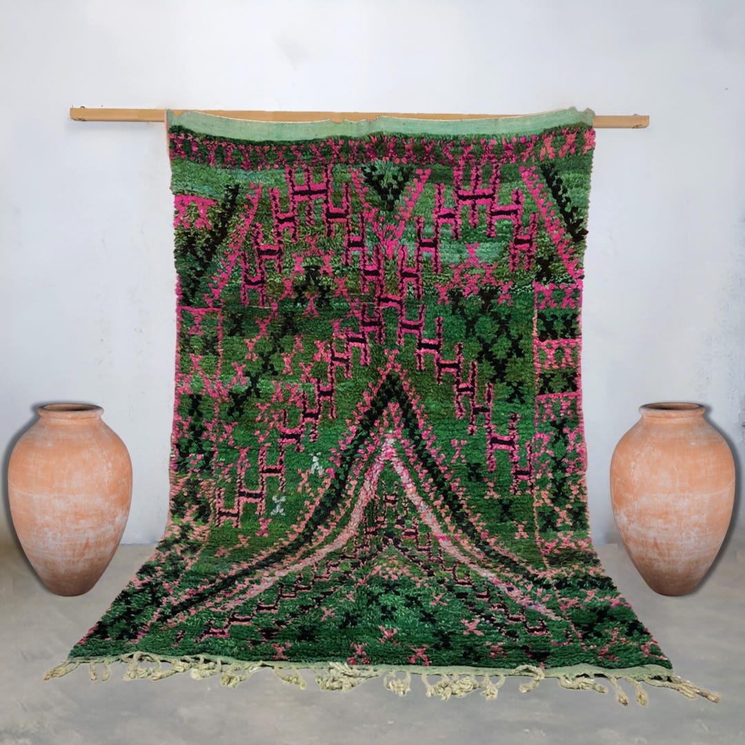 Moroccan 9x9 Square Sage Green Wool Area Rug Boho, Custom Size Light ...