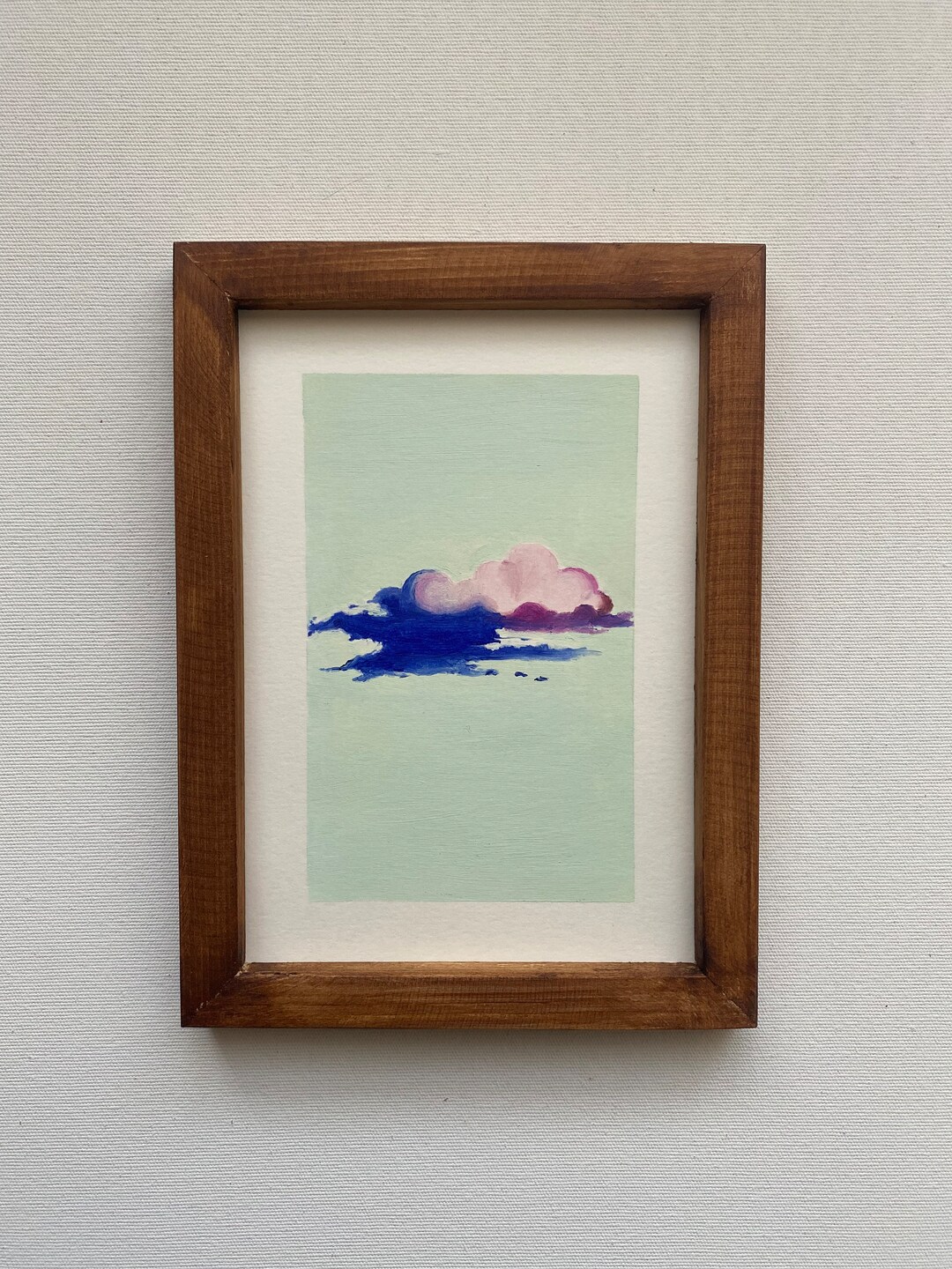 Clouds Oil Painting Handmade Sky Poster Original Landscape - Etsy