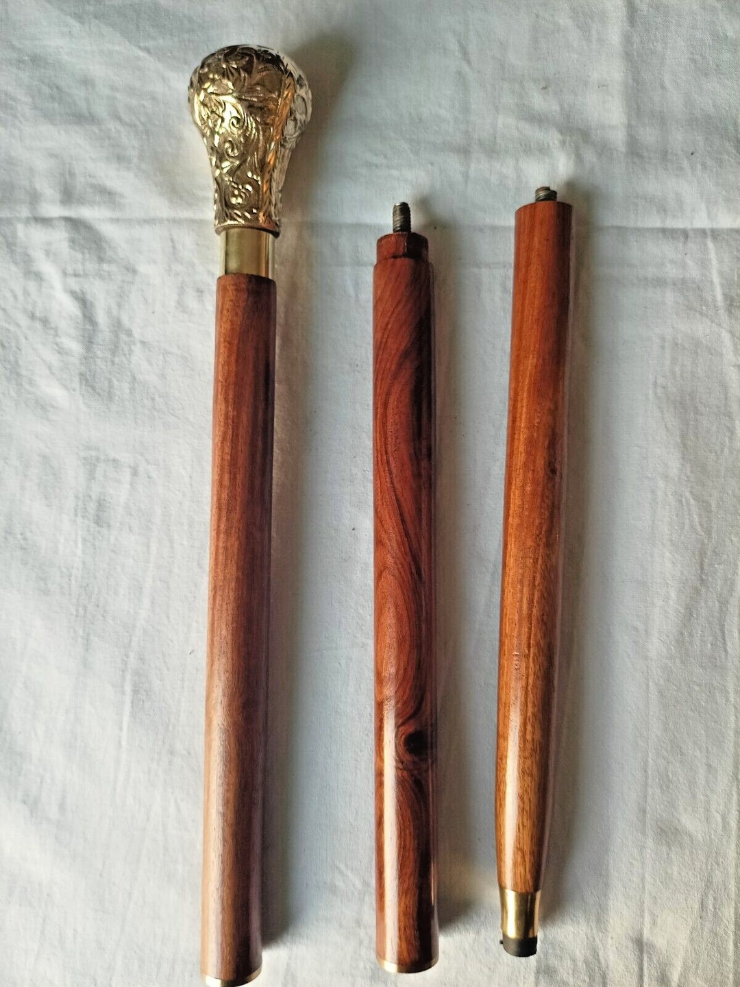 Antique Vintage Nautical Style Brass Wooden Walking Handle - Etsy