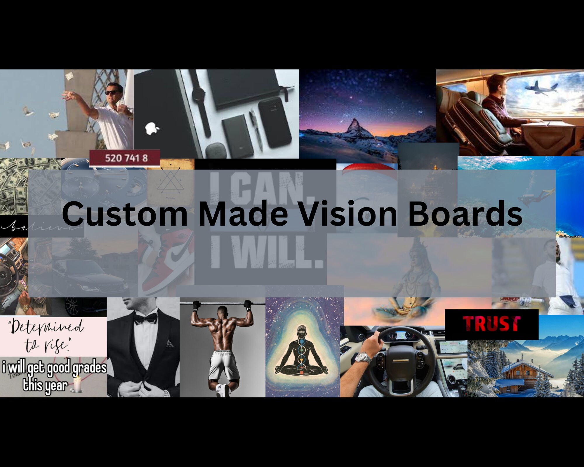 Custom Made Vision Board for Manifestation, Law of Attraction ...