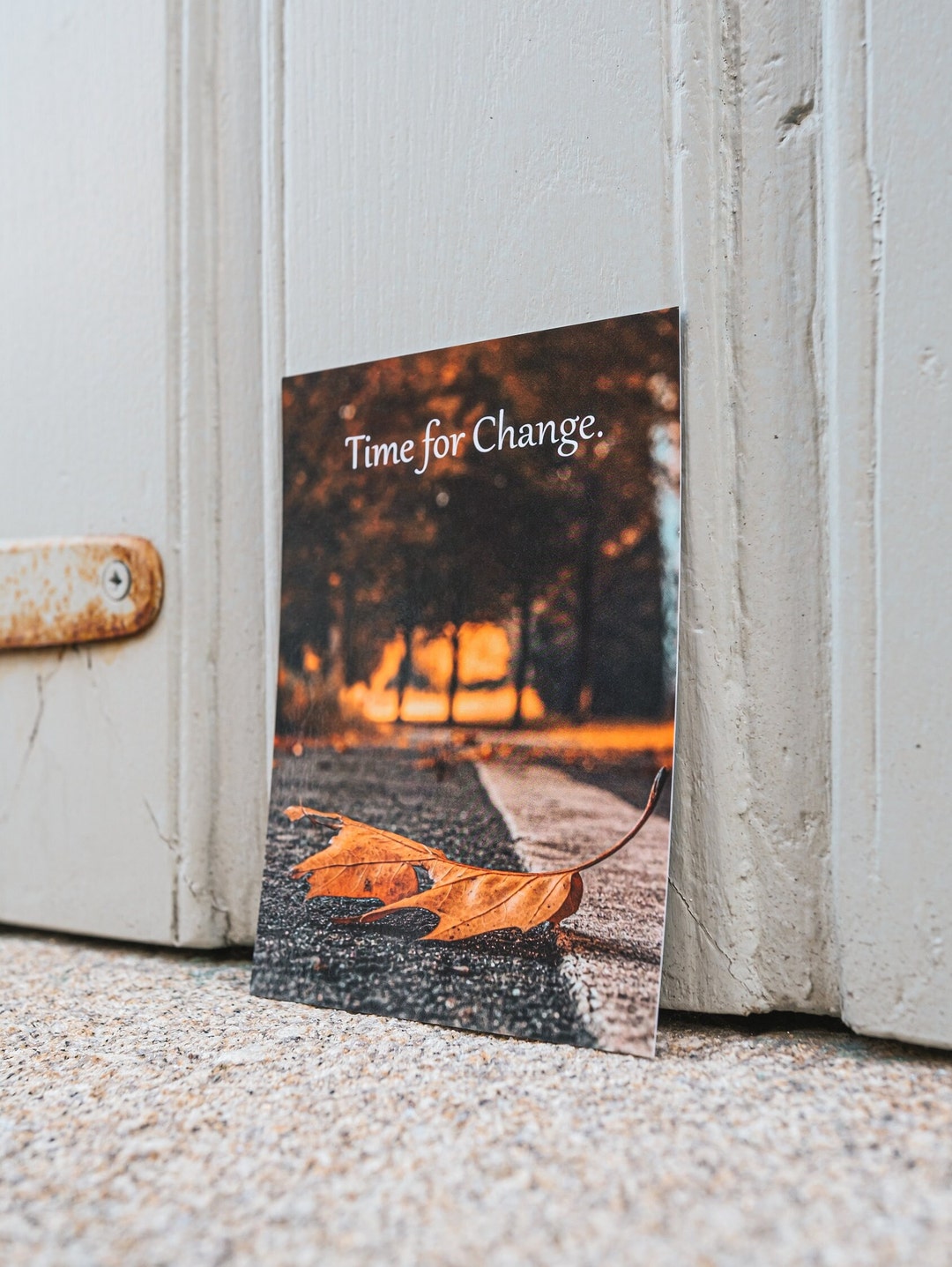 Time for Change Postcard Motivational Print Living Room Positivity Gift ...