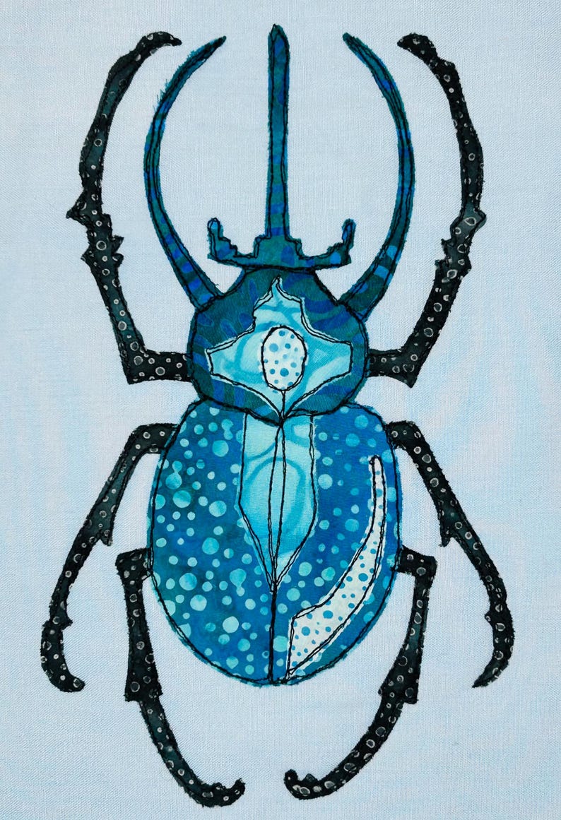 Raw Edge Appliqué PDF Quilt Pattern ‘THE BEETLES’ 45 Different Quirky ...