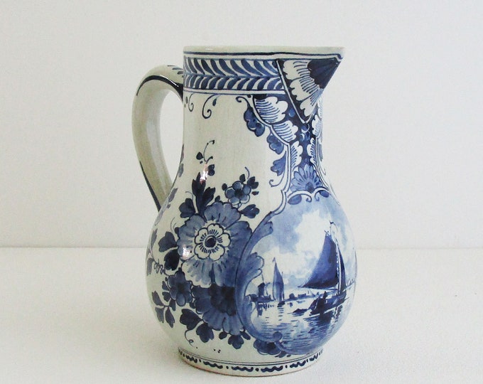ROYAL DELFT - Antique Delft Blue Jug - Handmade and Hand Painted in ...