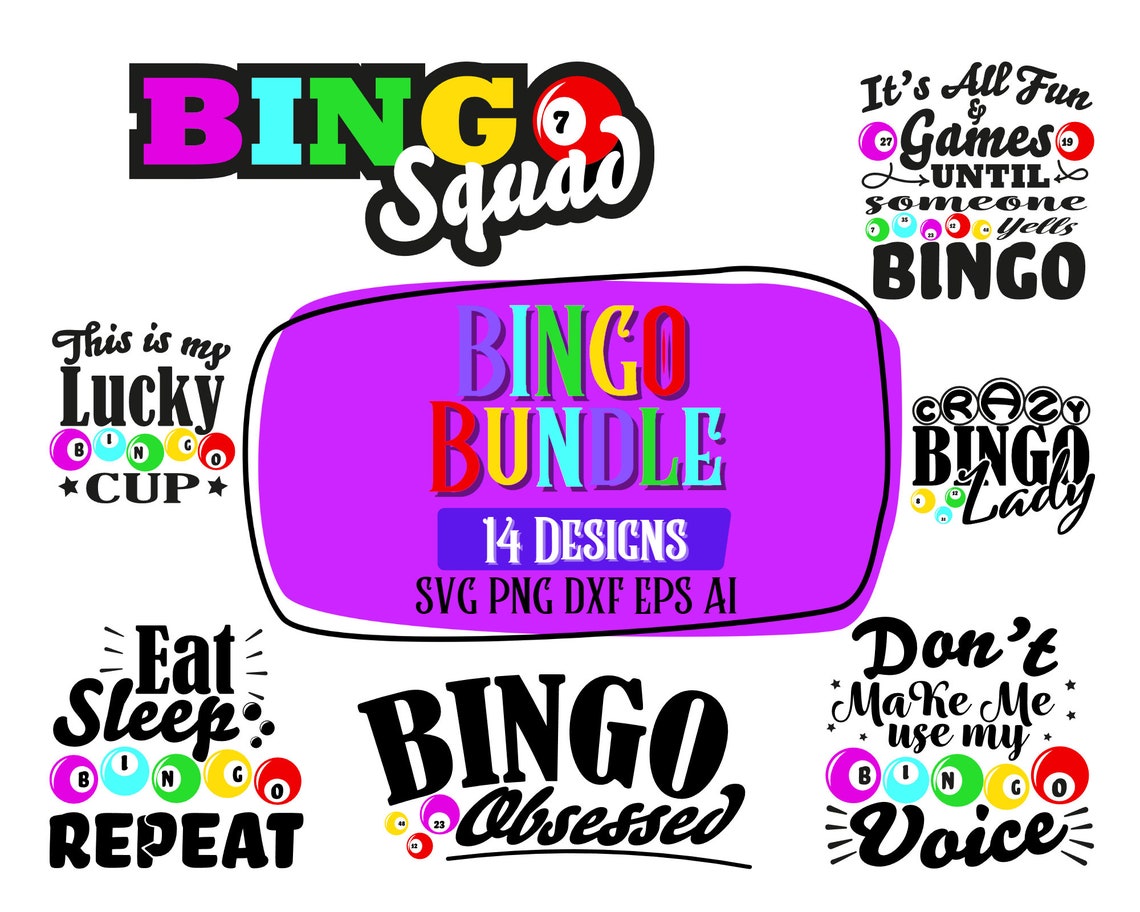 Bingo Svg Bundle. Bingo Svg, Bingo Player Svg, Bingo Lady Svg, Bingo ...