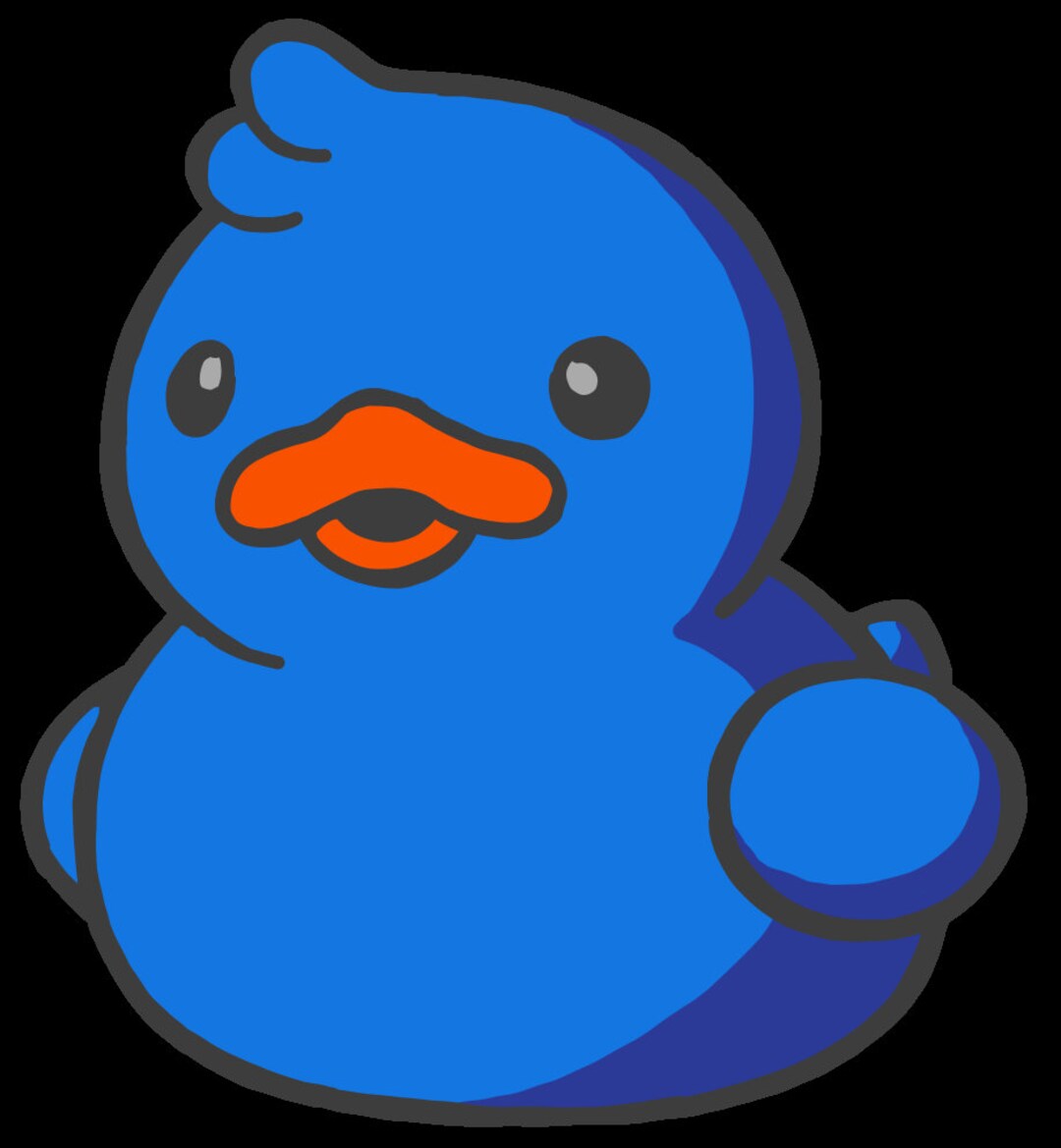 Blue Rubber Ducky Sticker - Etsy