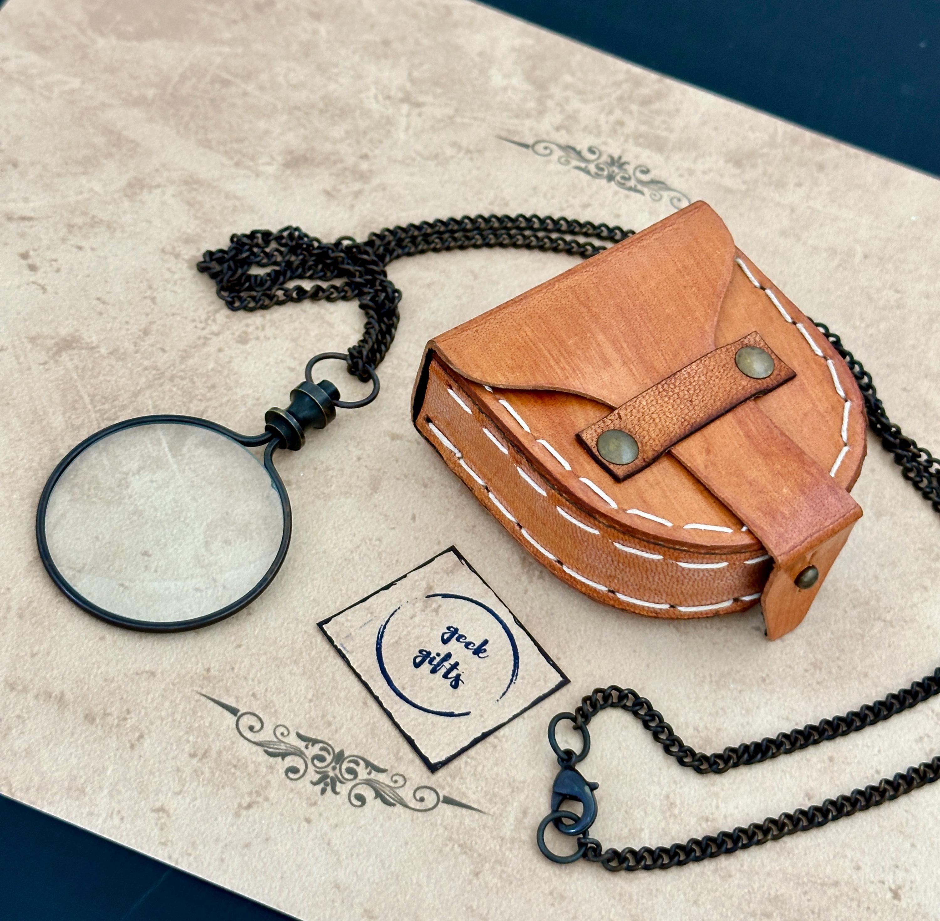 Pocket Monocle, Magnifying Monocle With Leather Box - Magnifying ...