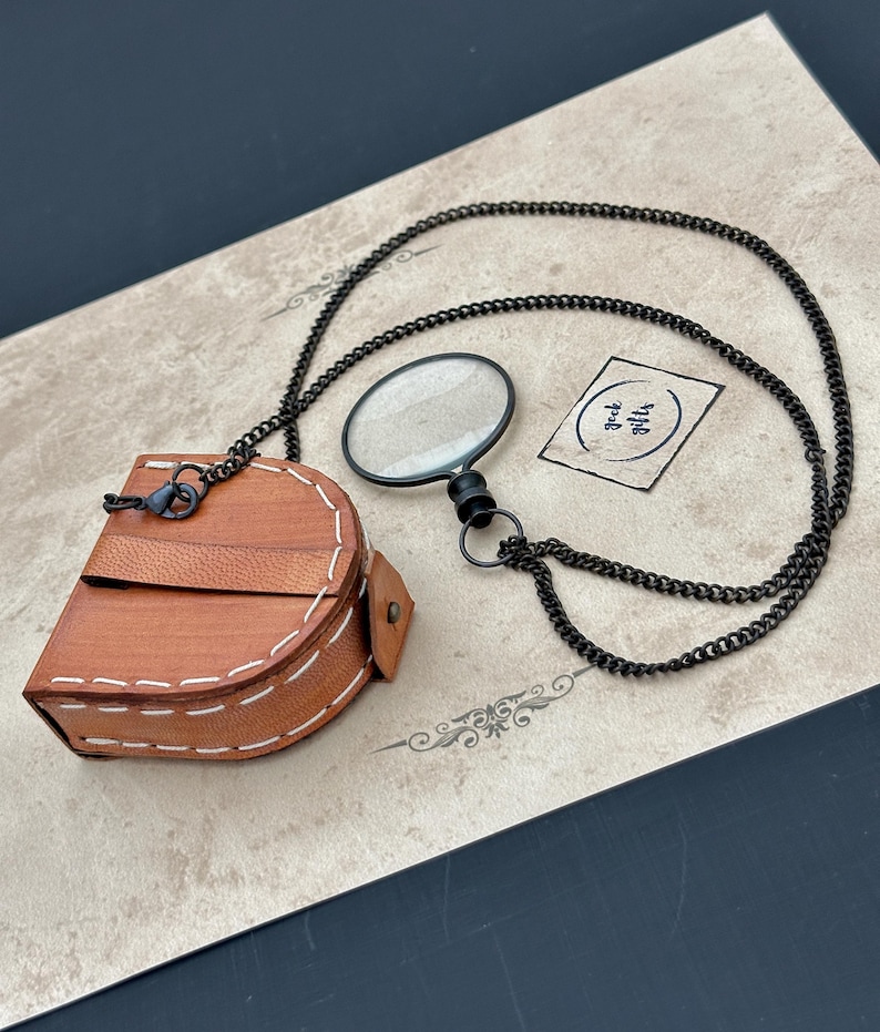 10x Pocket Monocle, Steampunk Magnifying Glass With Leather Box - Etsy