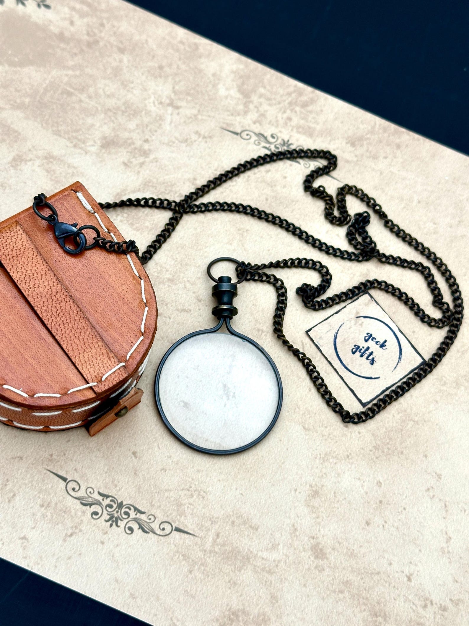 10x Pocket Monocle, Steampunk Magnifying Glass With Leather Box - Etsy