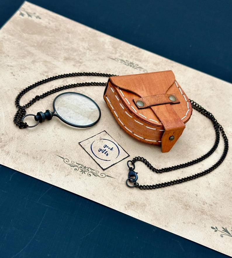 10x Pocket Monocle, Steampunk Magnifying Glass With Leather Box - Etsy