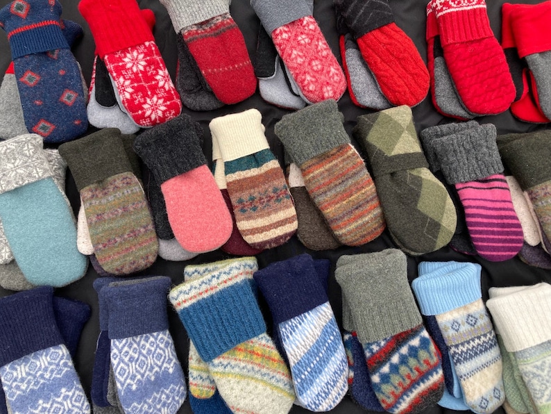 Felted Wool Sweater Mitten Sewing Pattern, PDF Instant Download Sewing ...